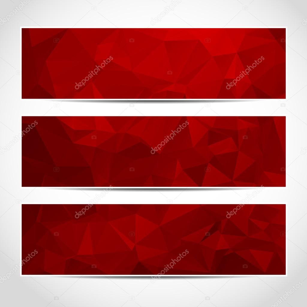 Set of trendy red banners template Stock Vector by ©Juksik 60910995