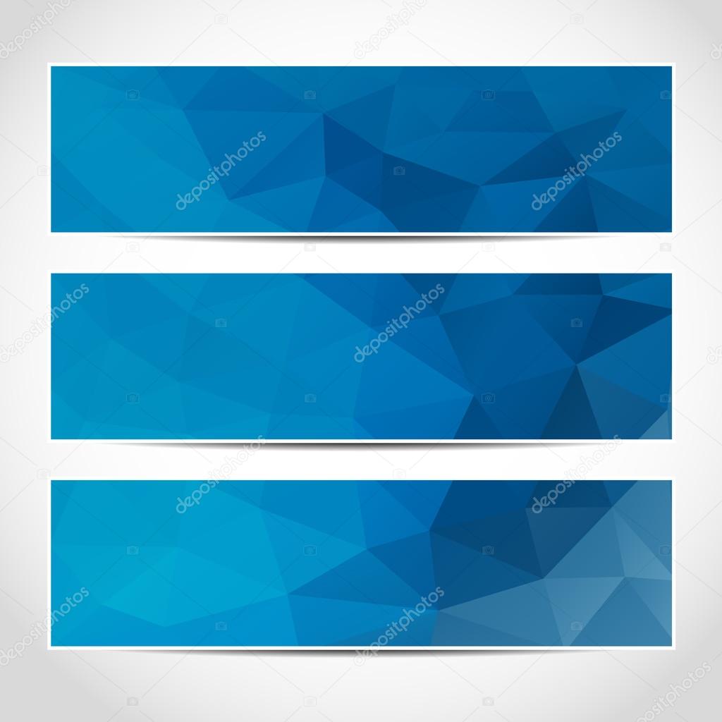 Set of trendy blue banners template Stock Vector by ©Juksik 60911079