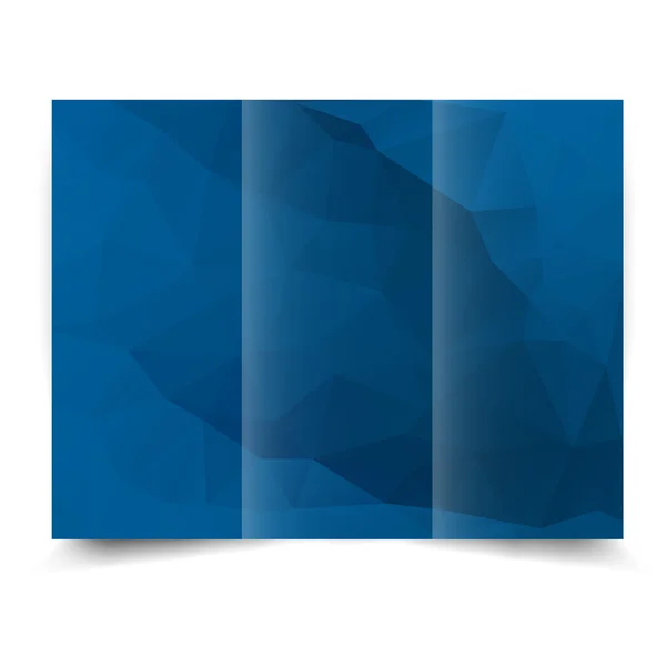 Blue tri-fold brochure design template - Stock Image - Everypixel