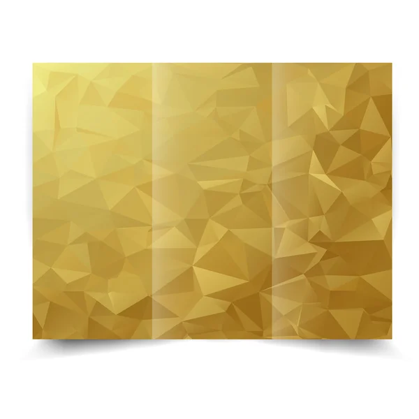 Gold tri-fold brochure design template Stock Vector Image by ©Juksik ...