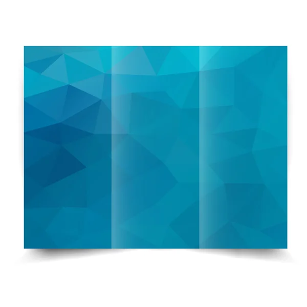 Blue tri-fold brochure design template - Stock Image - Everypixel