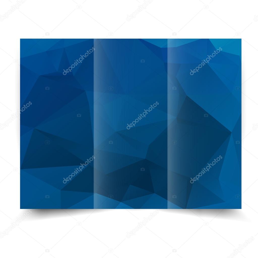 Blue tri-fold brochure design template Stock Vector Image by ©Juksik ...