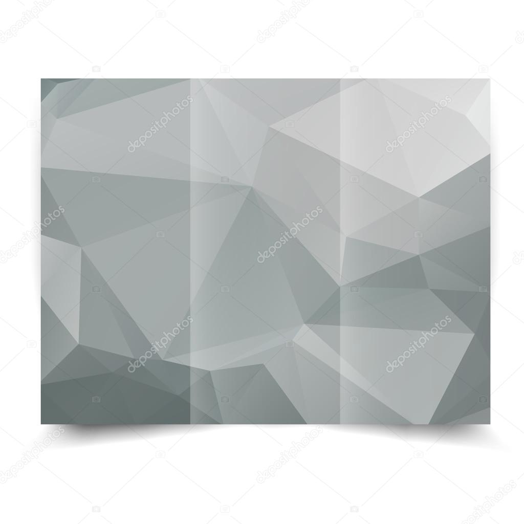 Grey tri-fold brochure design template Stock Vector Image by ©Juksik ...