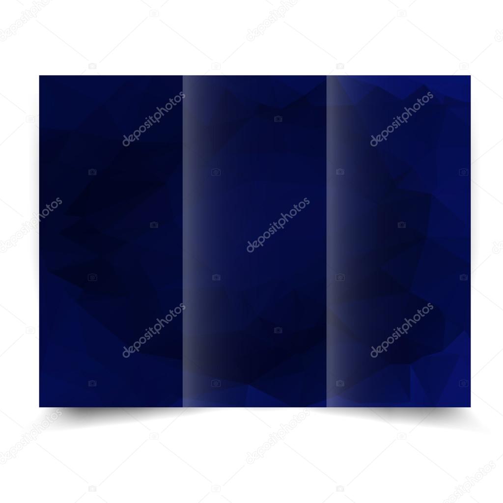 Blue tri-fold brochure design template Stock Vector by ©Juksik 64309347