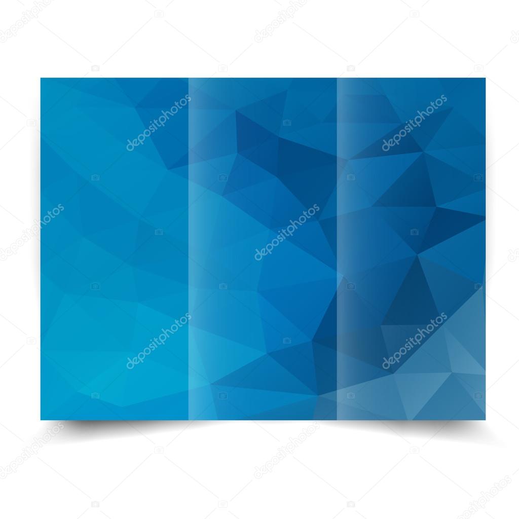 Blue tri-fold brochure design template Stock Vector Image by ©Juksik ...