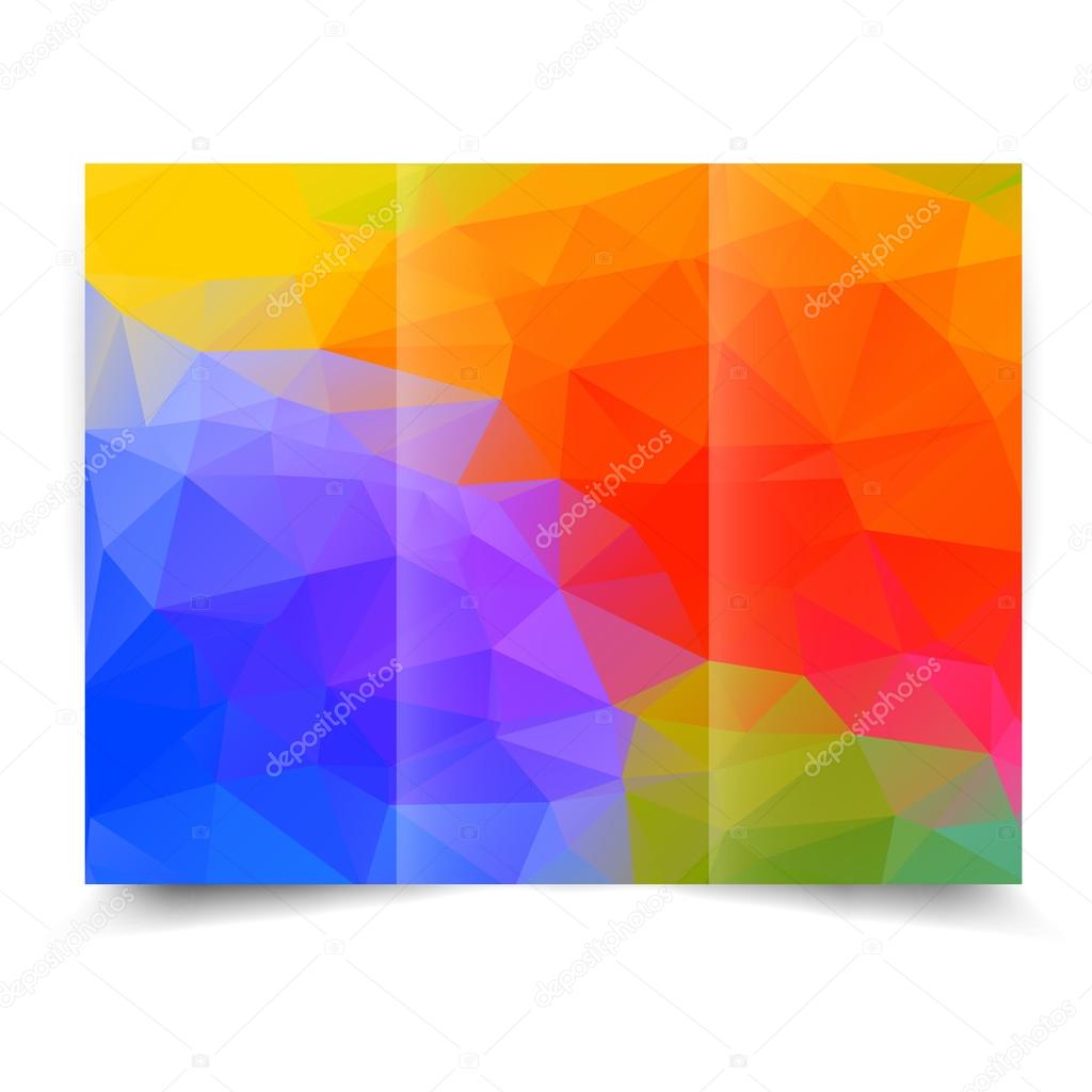 Colorful bright tri-fold brochure Stock Vector by ©Juksik 64309505