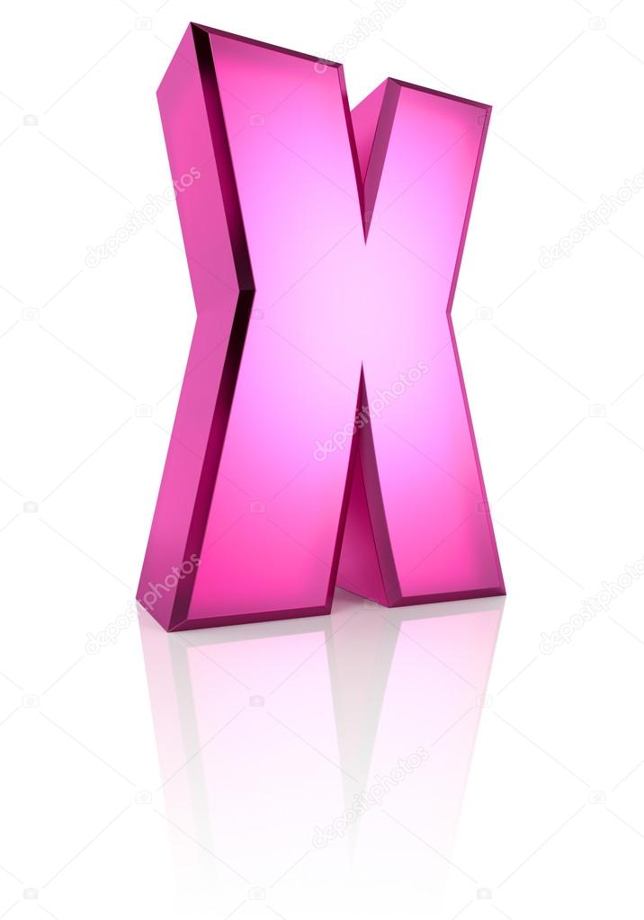 Pink Letter X — Stock Photo © threeart #116224238