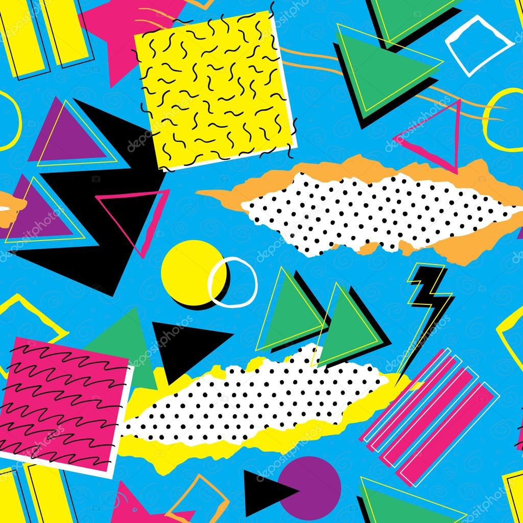 Retro 1980s Pattern Stock Vector Image by ©wingnutdesigns #120937102