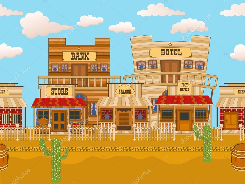 Old western town tillable Stock Vector Image by ©Stiven #98289258