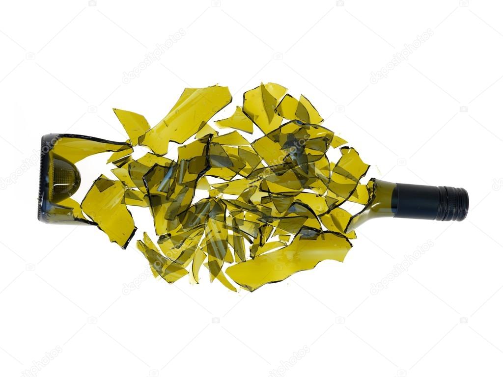 Broken Wine Glass Bottle