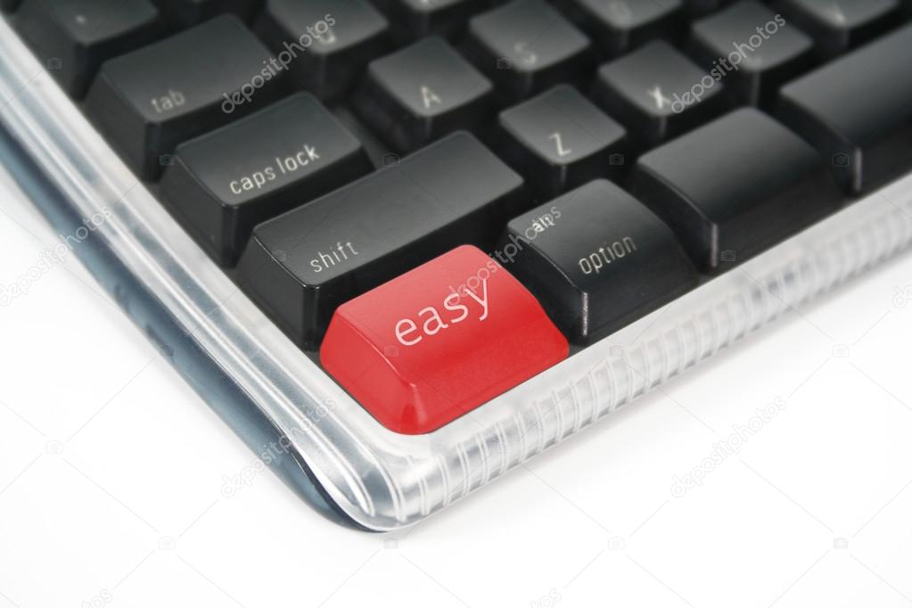 Easy button on computer keyboard — Stock Photo © graphicphoto #53482807