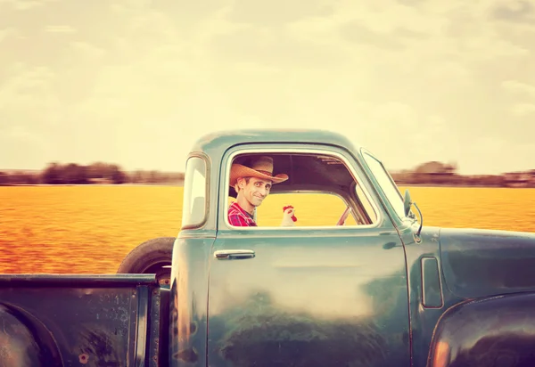 Man driving a truck - Stock Image - Everypixel