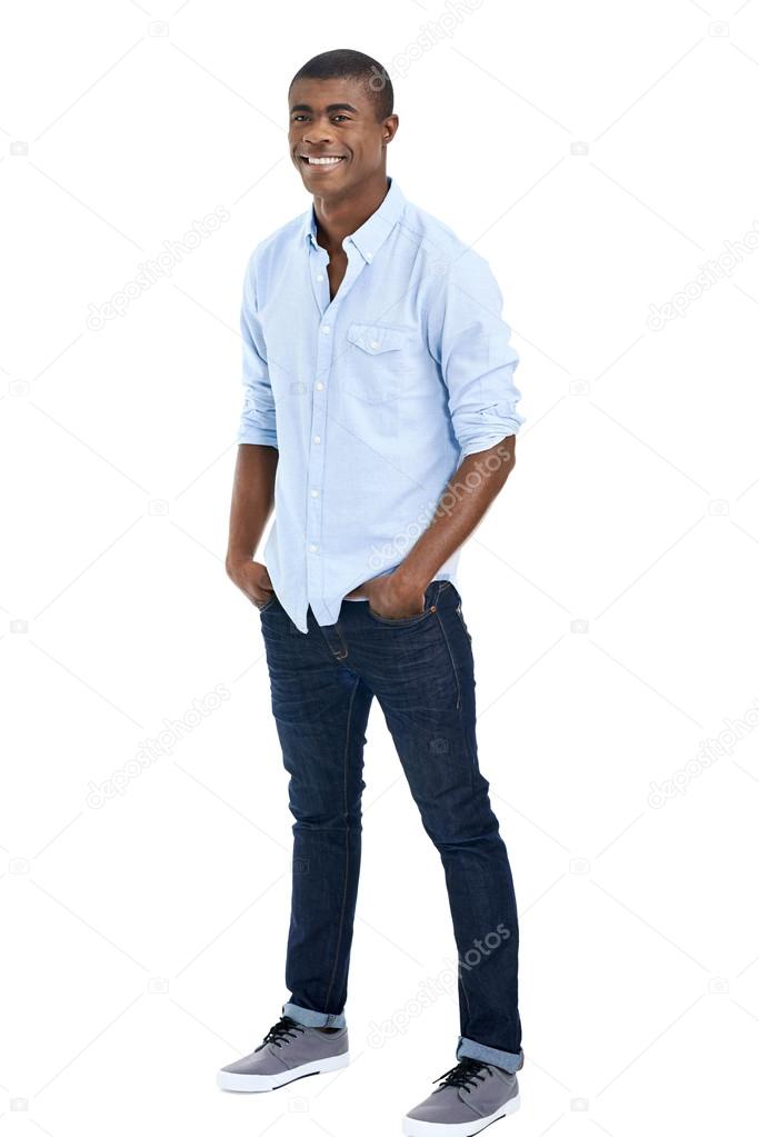 Afrikaner mit Händen in den Taschen - Stockfotografie: lizenzfreie ...