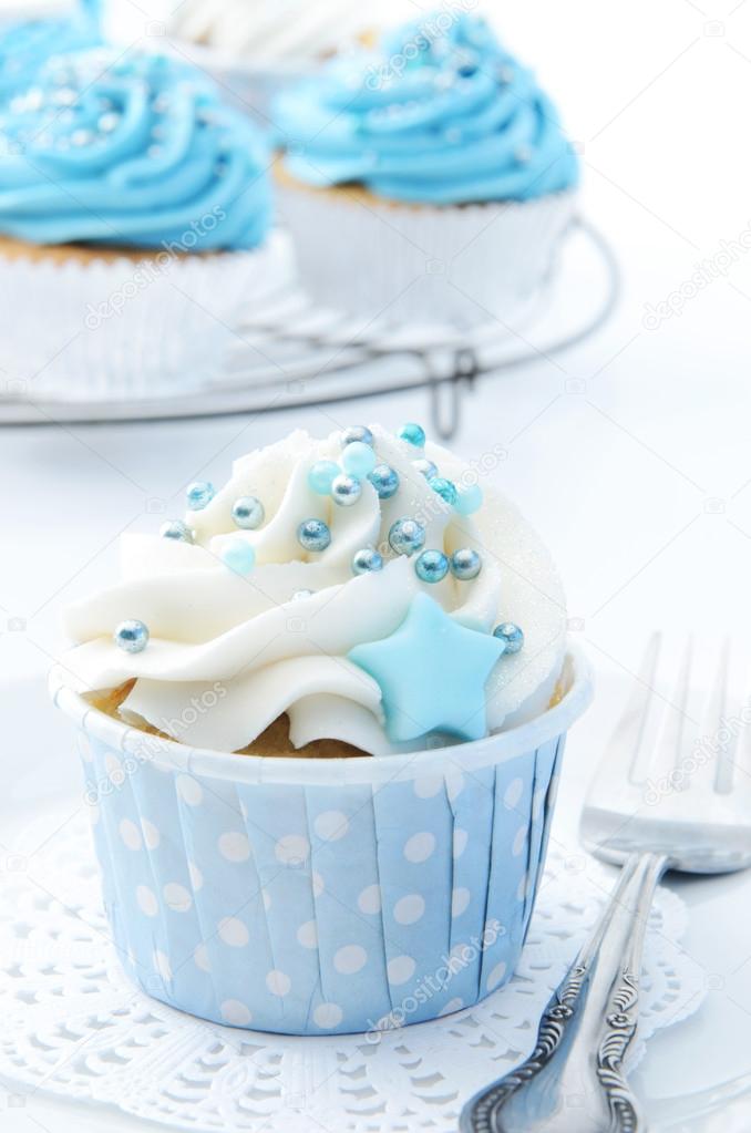 Pretty Blue Cupcakes