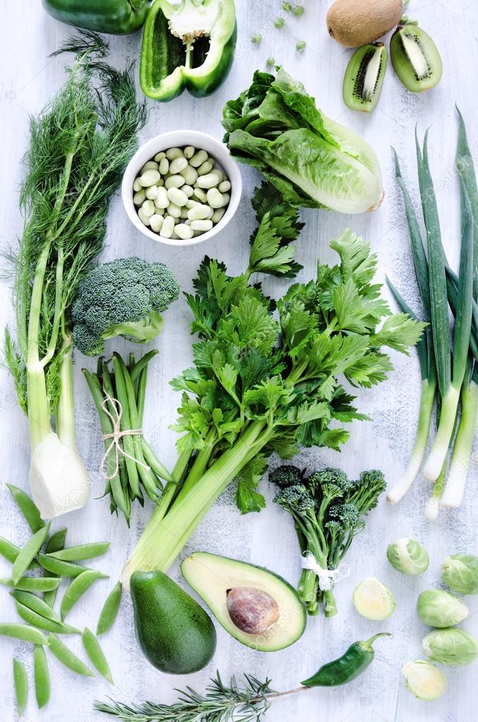 Assorted green vegetables Stock Photo by ©Daxiao_Productions 80879628