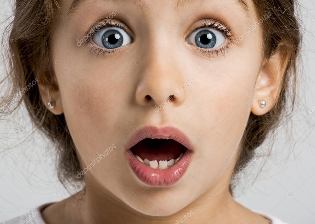 Little girl with a astonished expression Stock Photo by ©ikostudio ... Little girl with a astonished expression Stock Photo by ©ikostudio ...