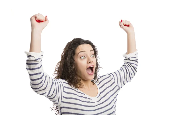 Happy woman with thumbs up sign Stock Photo by ©ikostudio 100947382