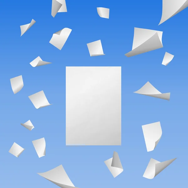 Flying white blank sheets of paper Stock Vector Image by ©loftystyle ...