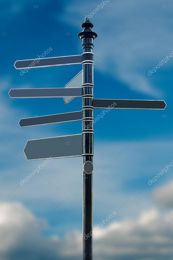Empty direction sign Stock Photo by ©grafvision 51925445