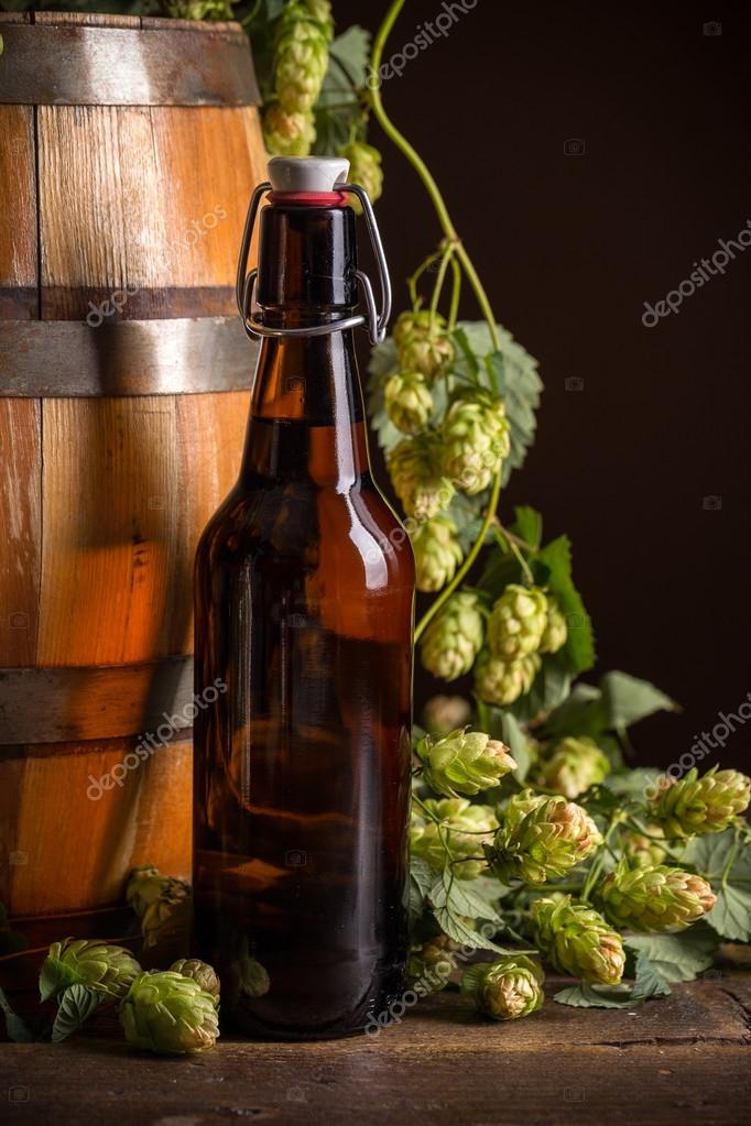 Still life with beer bottle Stock Photo by ©grafvision 84331428