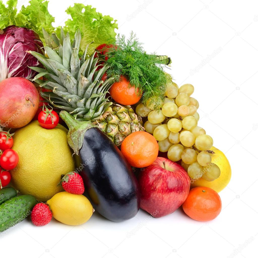 Assortment fresh fruits and vegetables Stock Photo by ©Serg64 104482462