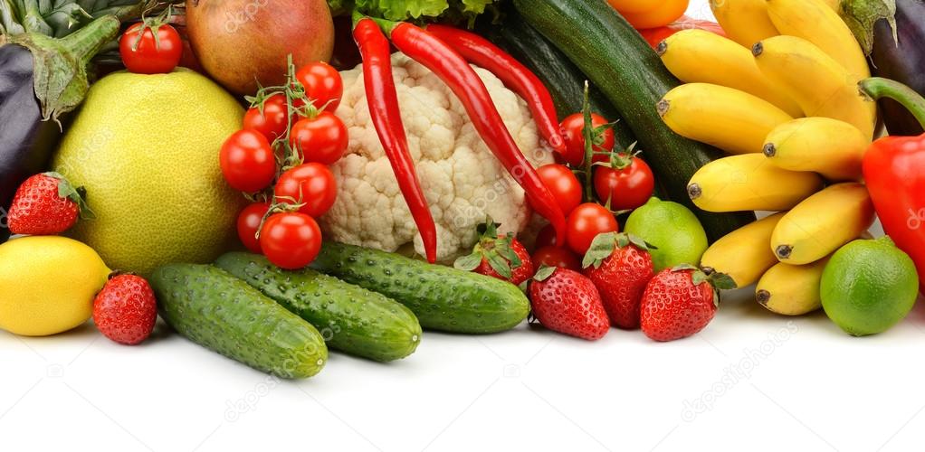 Assortment fresh fruits and vegetables Stock Photo by ©Serg64 85148892