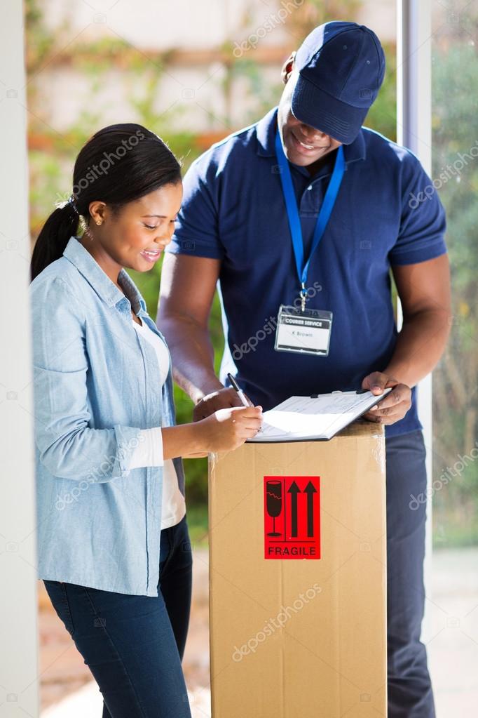 Customer signing for delivery — Stock Photo © michaeljung #57420787