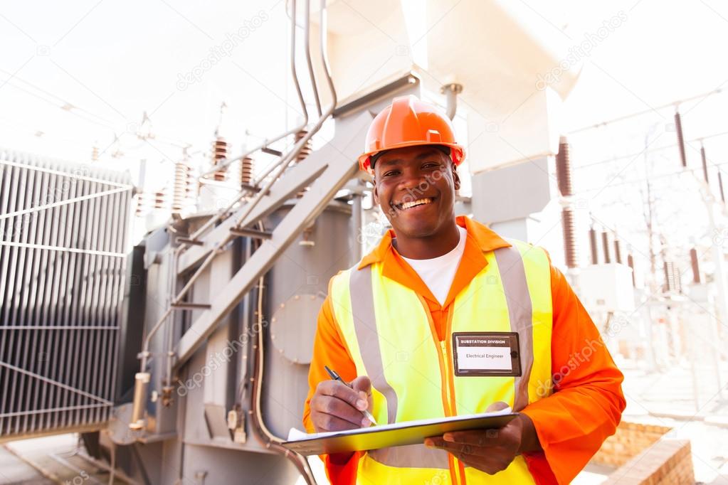 African electrical worker — Stock Photo © michaeljung #58172261