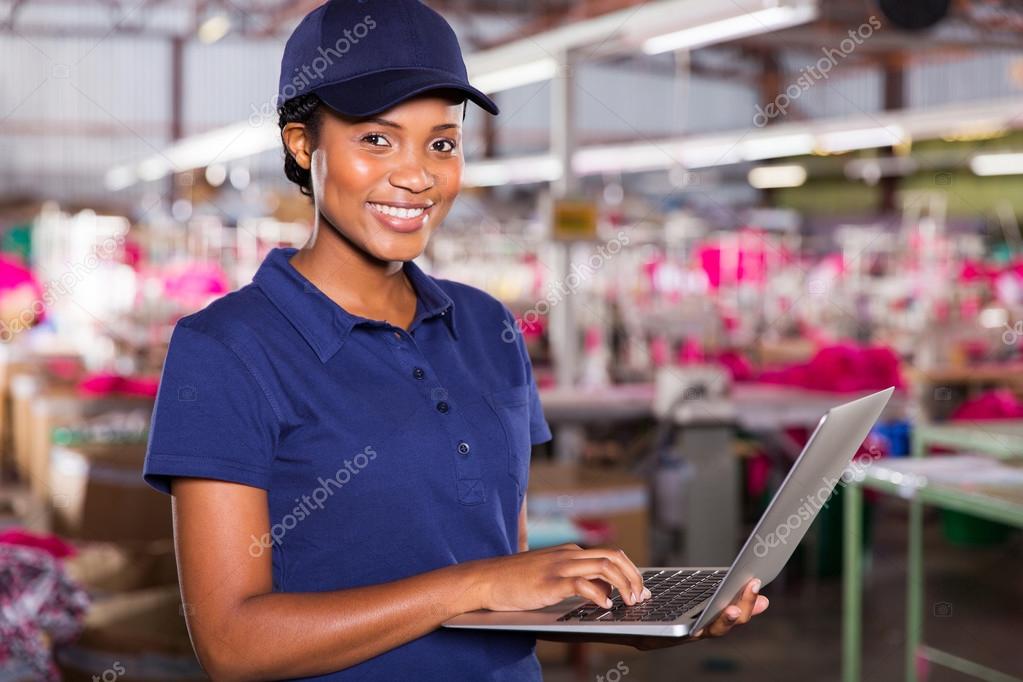 Factory supervisor using laptop Stock Photo by ©michaeljung 59690545