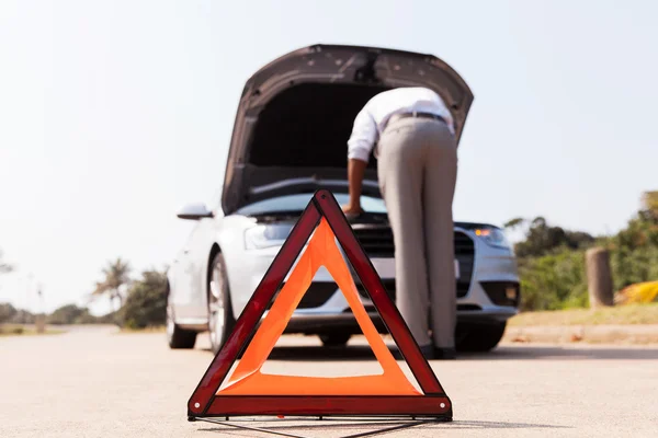 driver with broken down car - Stock Image - Everypixel