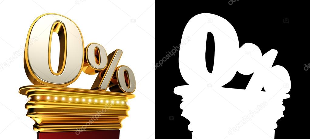 Zero percent figure over white background with alpha map Stock Photo by ...