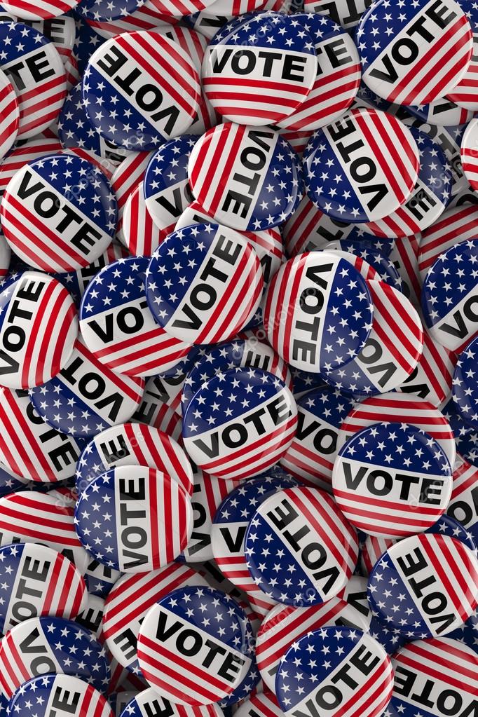 Box full of vote buttons Stock Illustration by ©creisinger #90111564