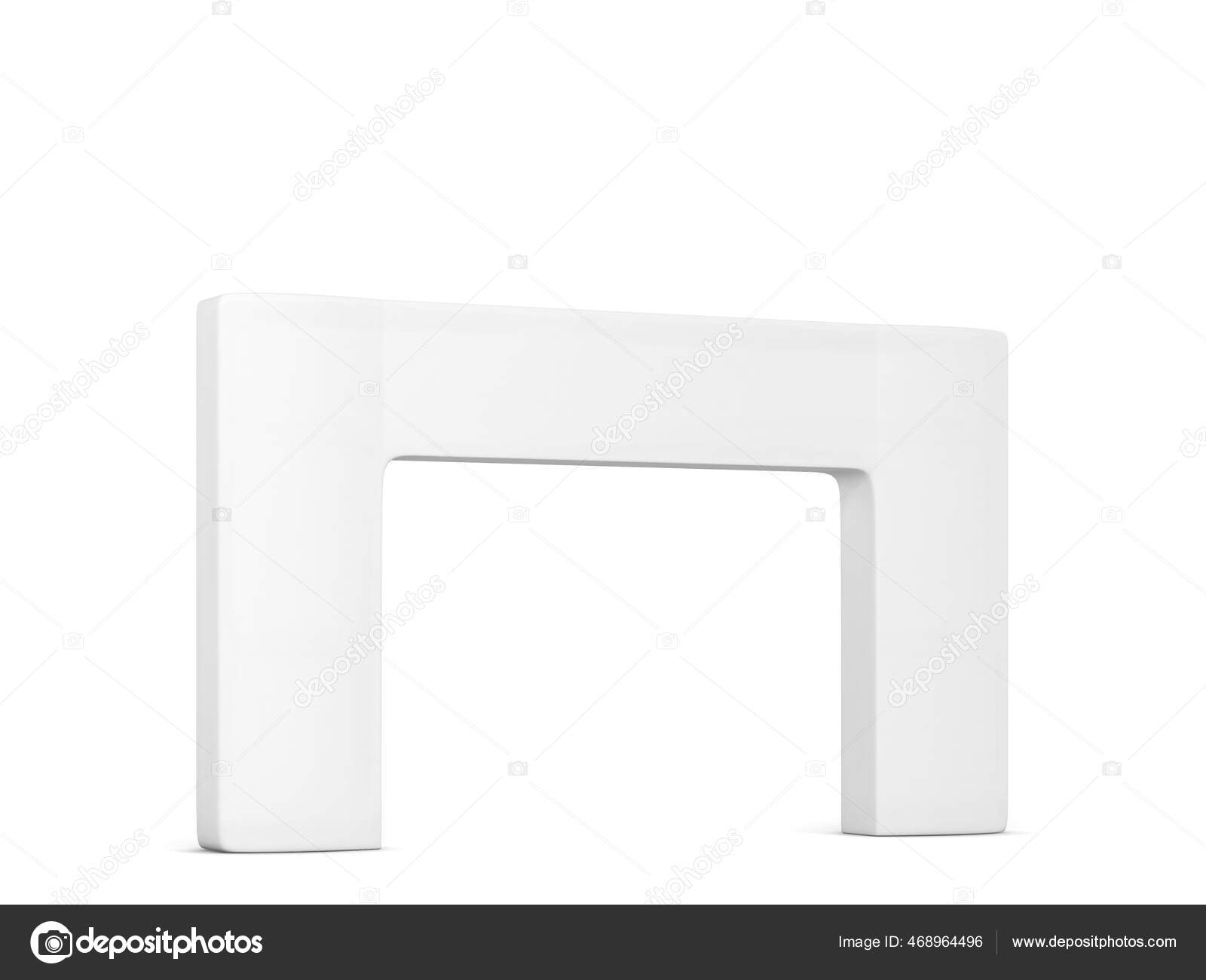 Mockup Arco Evento Branco Ilustração Isolada Sobre Fundo Branco Entrada ...