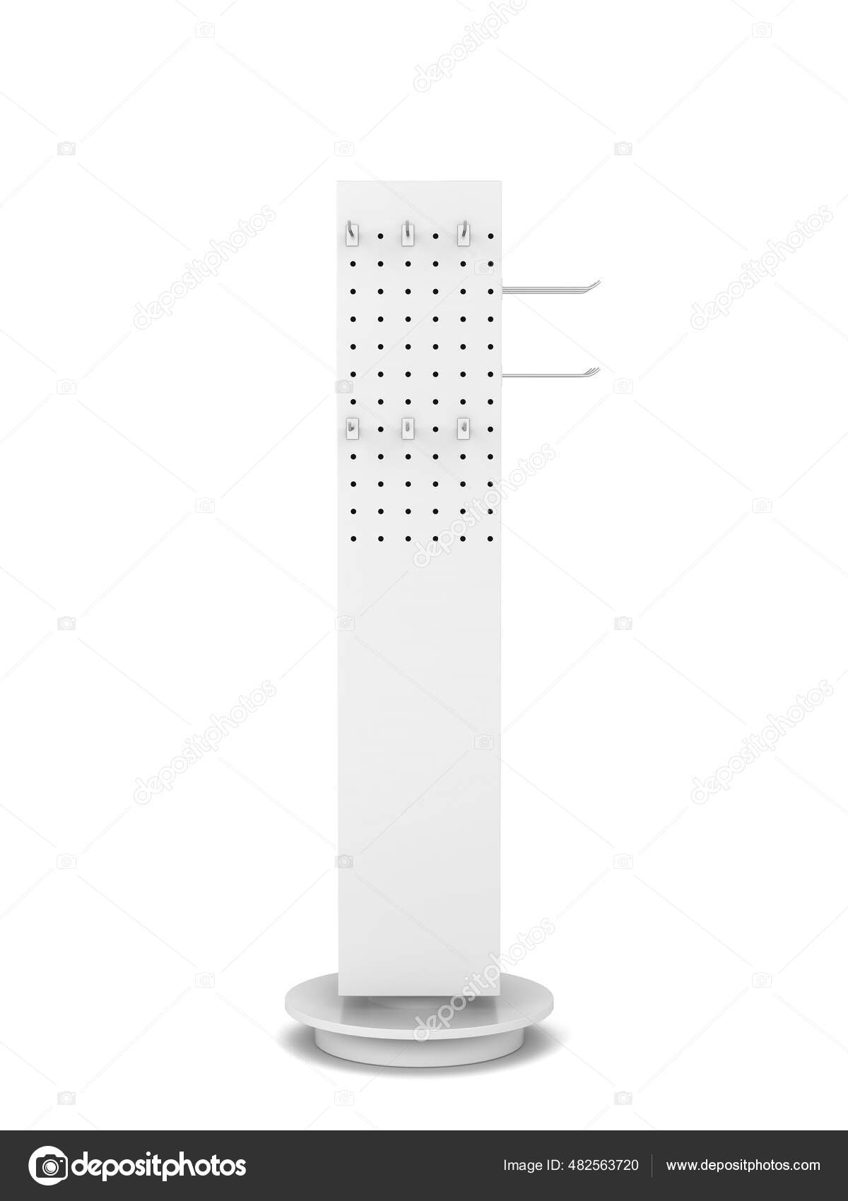 Blank Rack Stand Products Illustration Isolated White Background Shelf ...