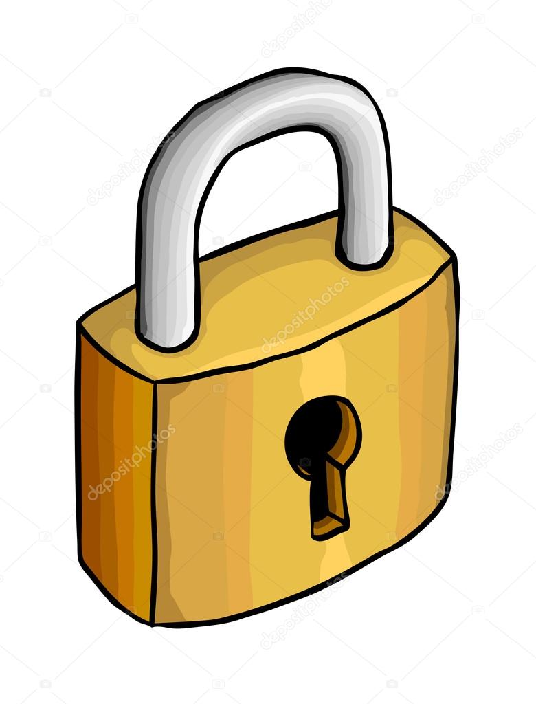 Hand drawn lock Stock Vector by ©SynchR 76318687