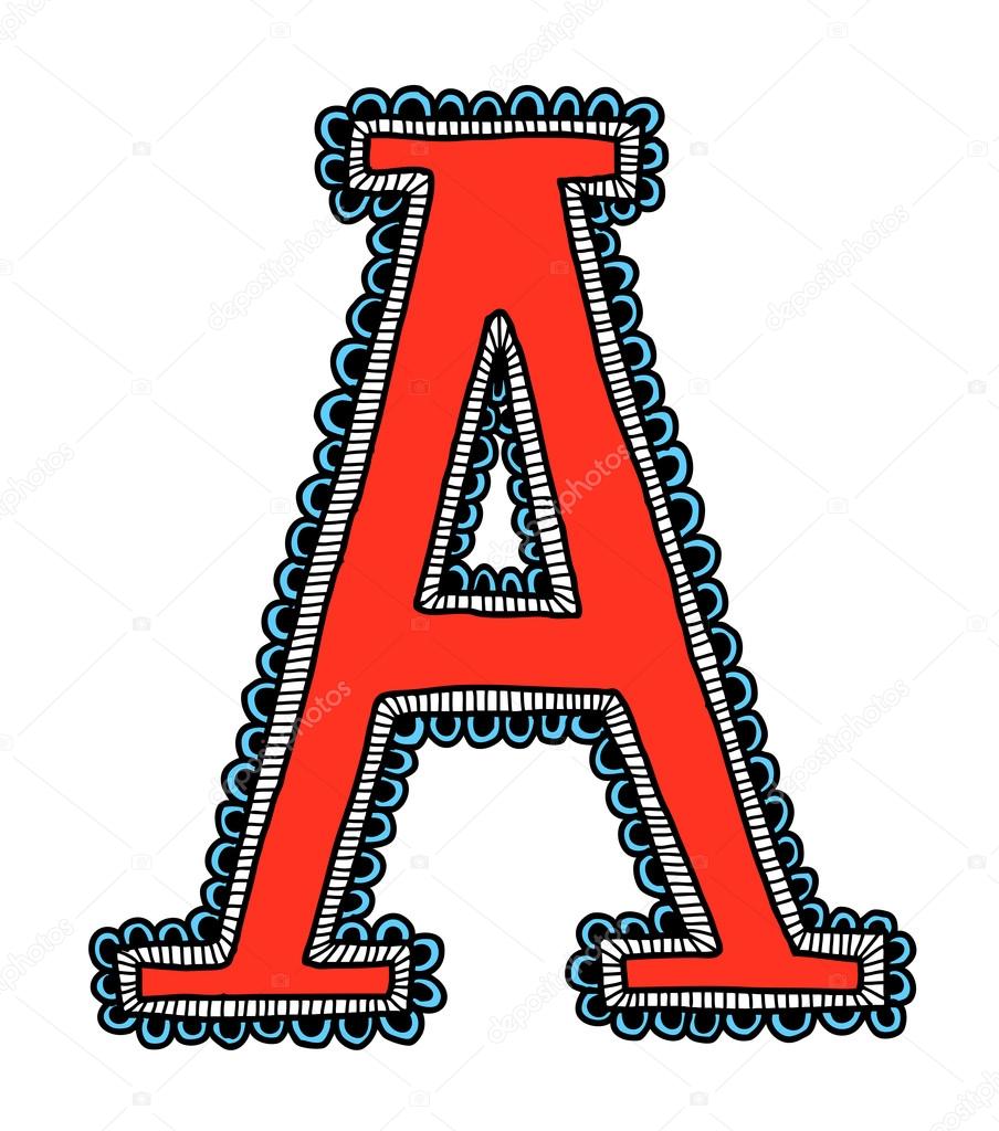 Letra A, dibujos animados vector, gráfico vectorial © SynchR imagen ...