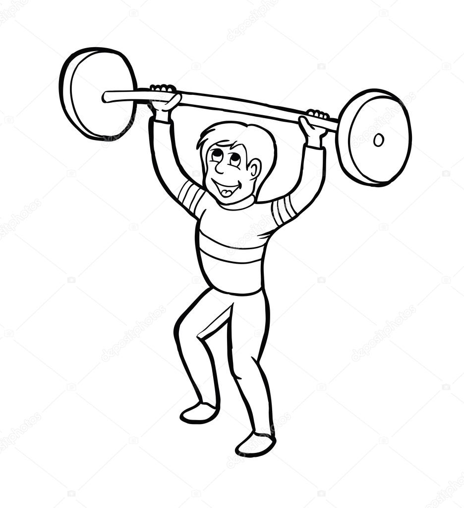Training man cartoon Stock Vector Image by ©SynchR #91241798