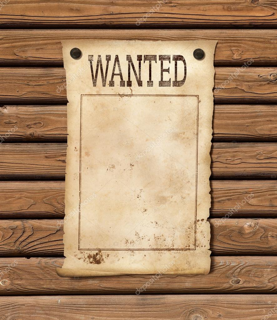 Blank wanted paper | Wanted blank paper sheet. Wild west poster ...