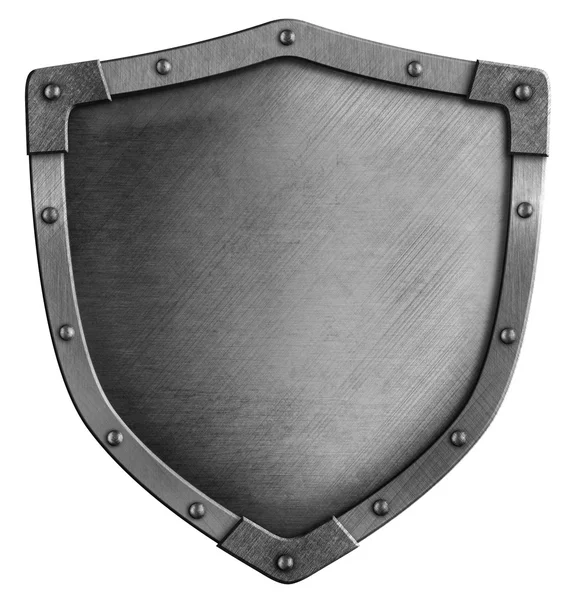 Aged metal shield isolated on white — Stock Photo © Andrey_Kuzmin #9950633