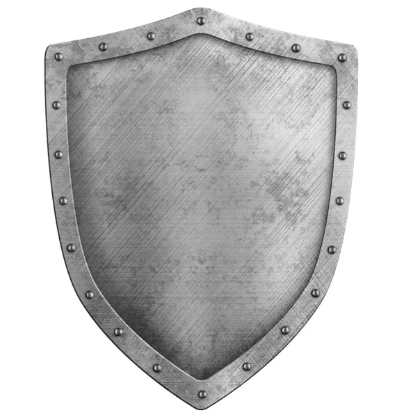 Aged metal shield isolated on white — Stock Photo © Andrey_Kuzmin #9950633