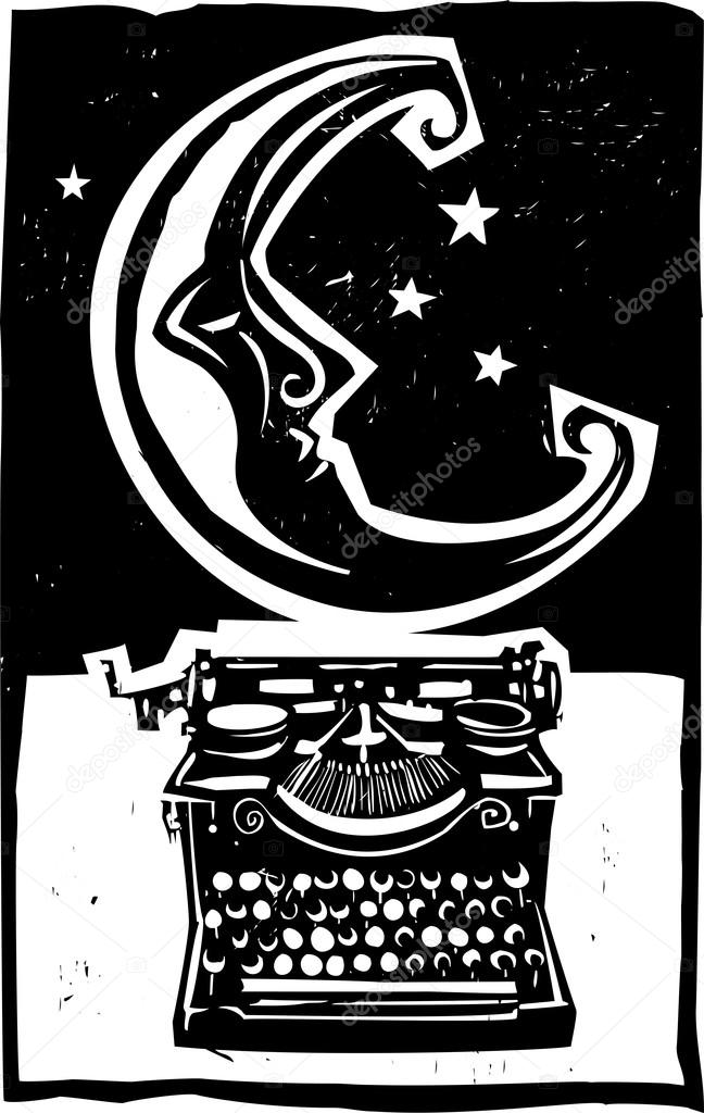 Writing fantasy at night Stock Vector by ©xochicalco 121839772