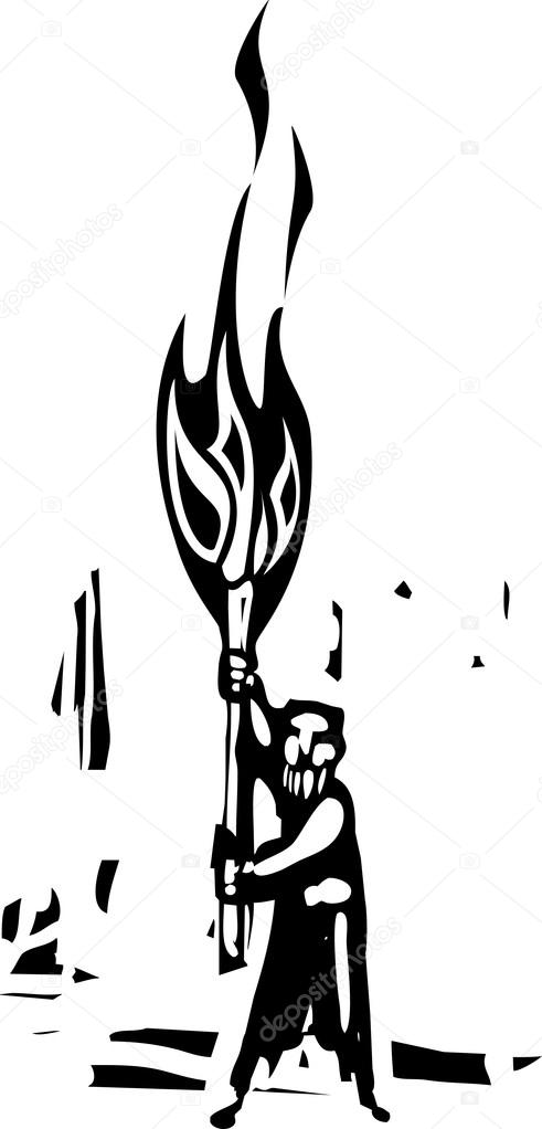 Man with Torch Stock Vector Image by ©xochicalco #52481233