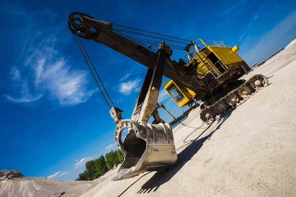 Career Excavator Mining Limestone Gravel — Stock Photo © alan64 #166388294