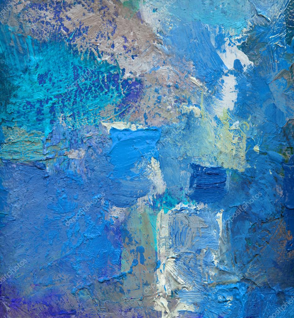 Blue Abstract Oil Painting