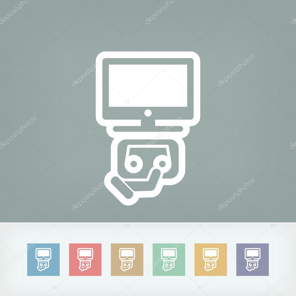 Videotape icon Stock Vector by ©MyVector 60272423