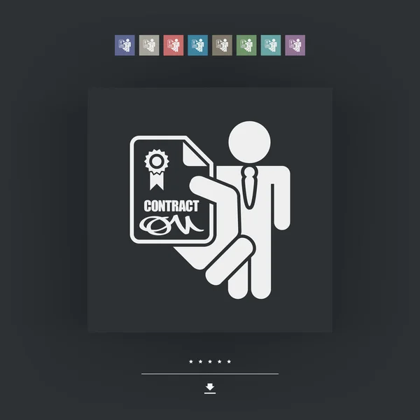 Employment contract icon Stock Vector Image by ©MyVector #147926837