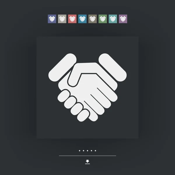 Handshake minimal icon — Stock Vector © MyVector #43572879