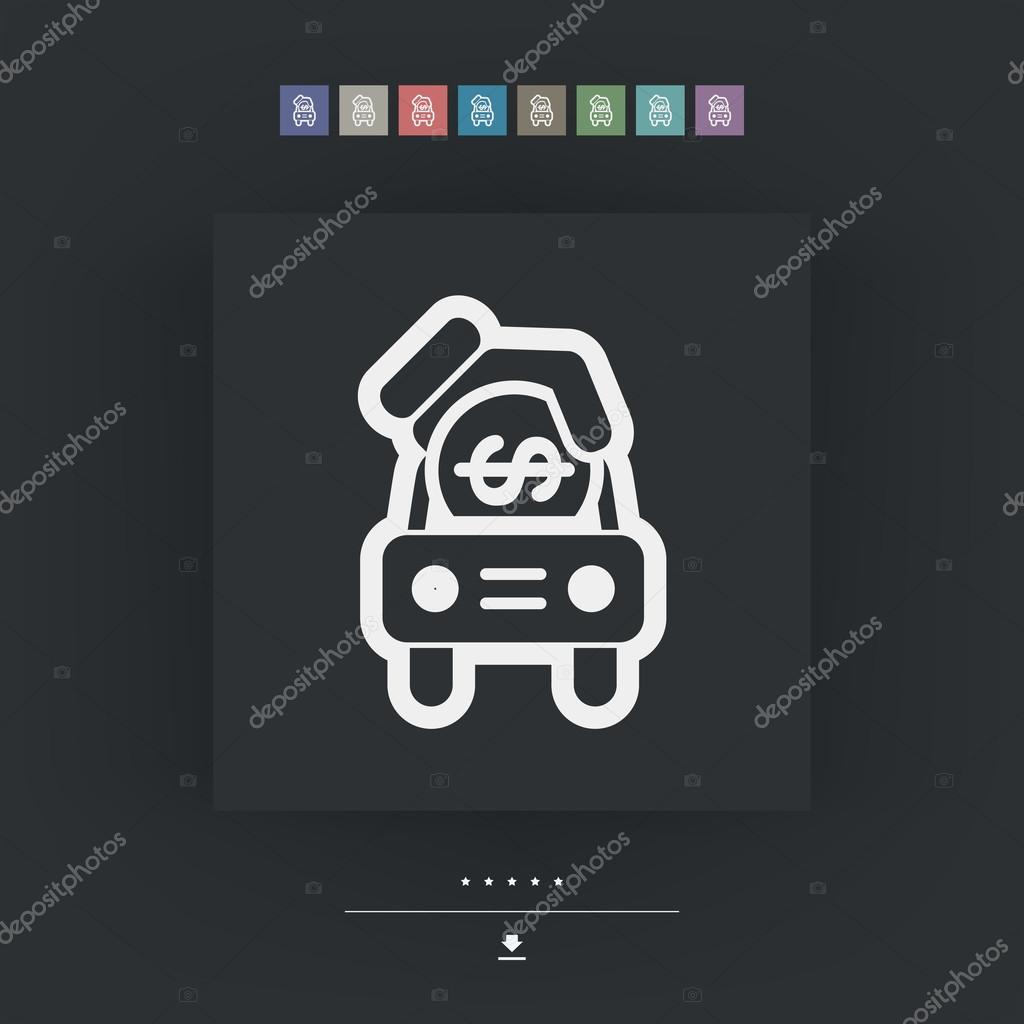Car money icon Stock Vector by ©MyVector 71849049