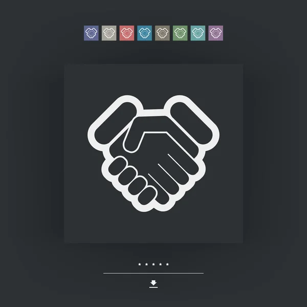 Handshake minimal icon — Stock Vector © MyVector #43572879
