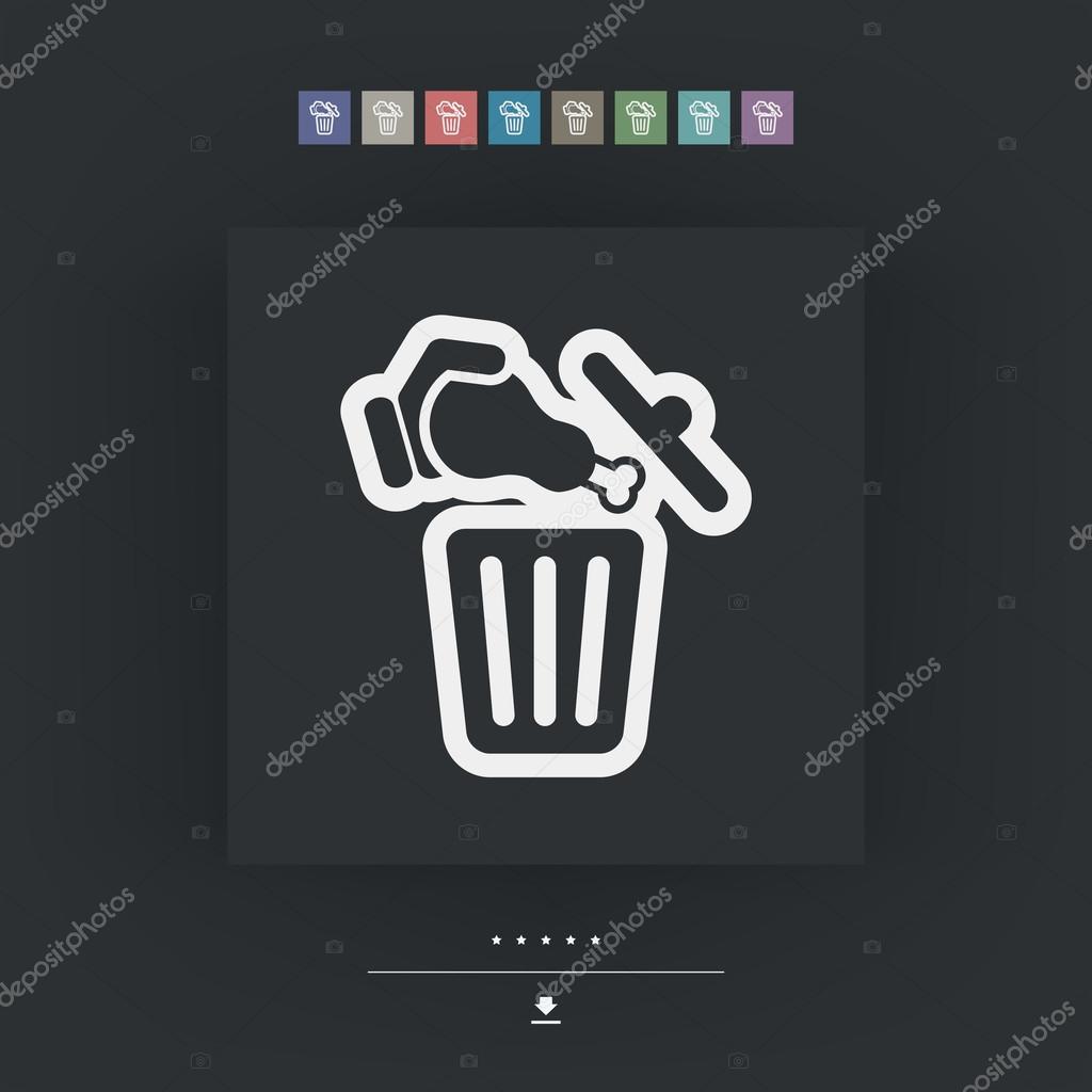 Food trash icon Stock Vector by ©MyVector 71850445